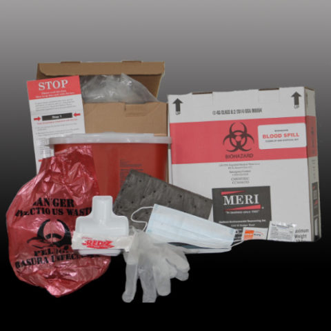 Blood Spill Clean Up & Biohazard Disposal Kit MERI, Inc | Infectious Waste